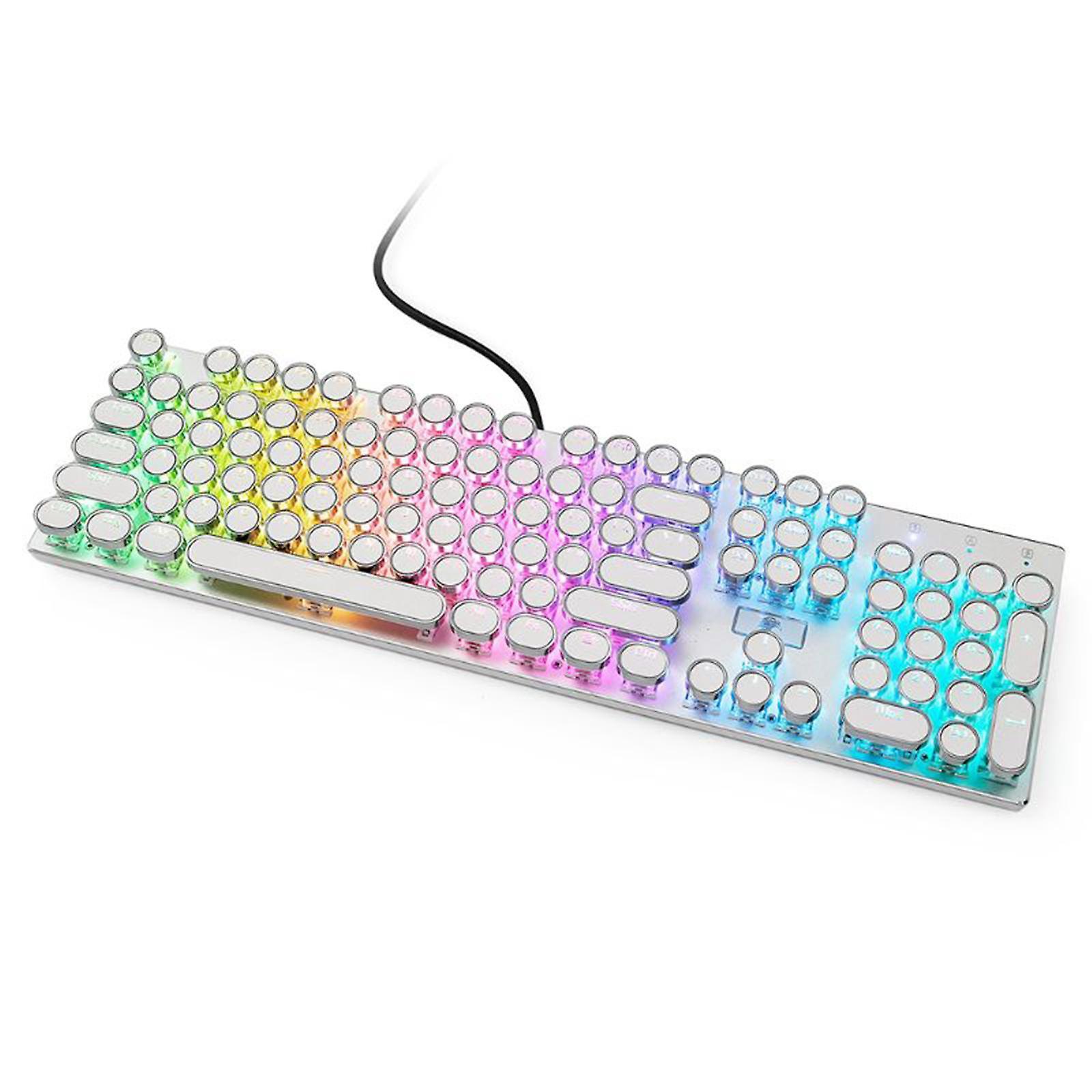 Round Keycaps Double Shot PBT Gaming Keyboard Retro white | Fruugo UK