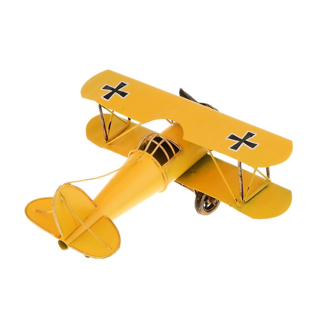 3st Retro Metall Flygplan Modell Biplan Plan Flygplan Heminredning ...
