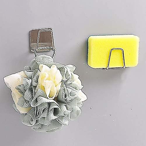 Jubee Self-adhesive Kitchen Sink Sponge Hooks Self-adhesive Kitchen ...