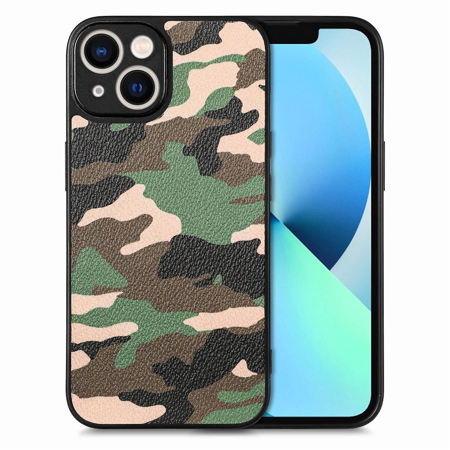 Camouflage Pattern Cell Phone Case for iPhone 13, PU Leather Coating Protective Cover | Fruugo UK