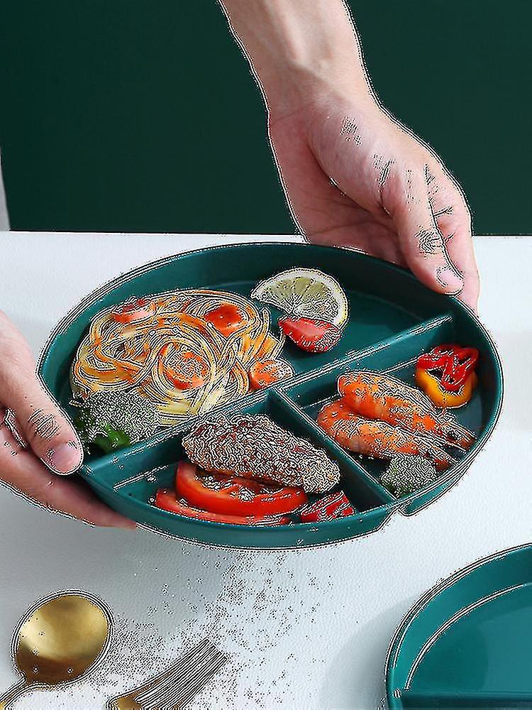 Home Kitchen 3 Compartments For Adults Portion Control Dinner Plate ...