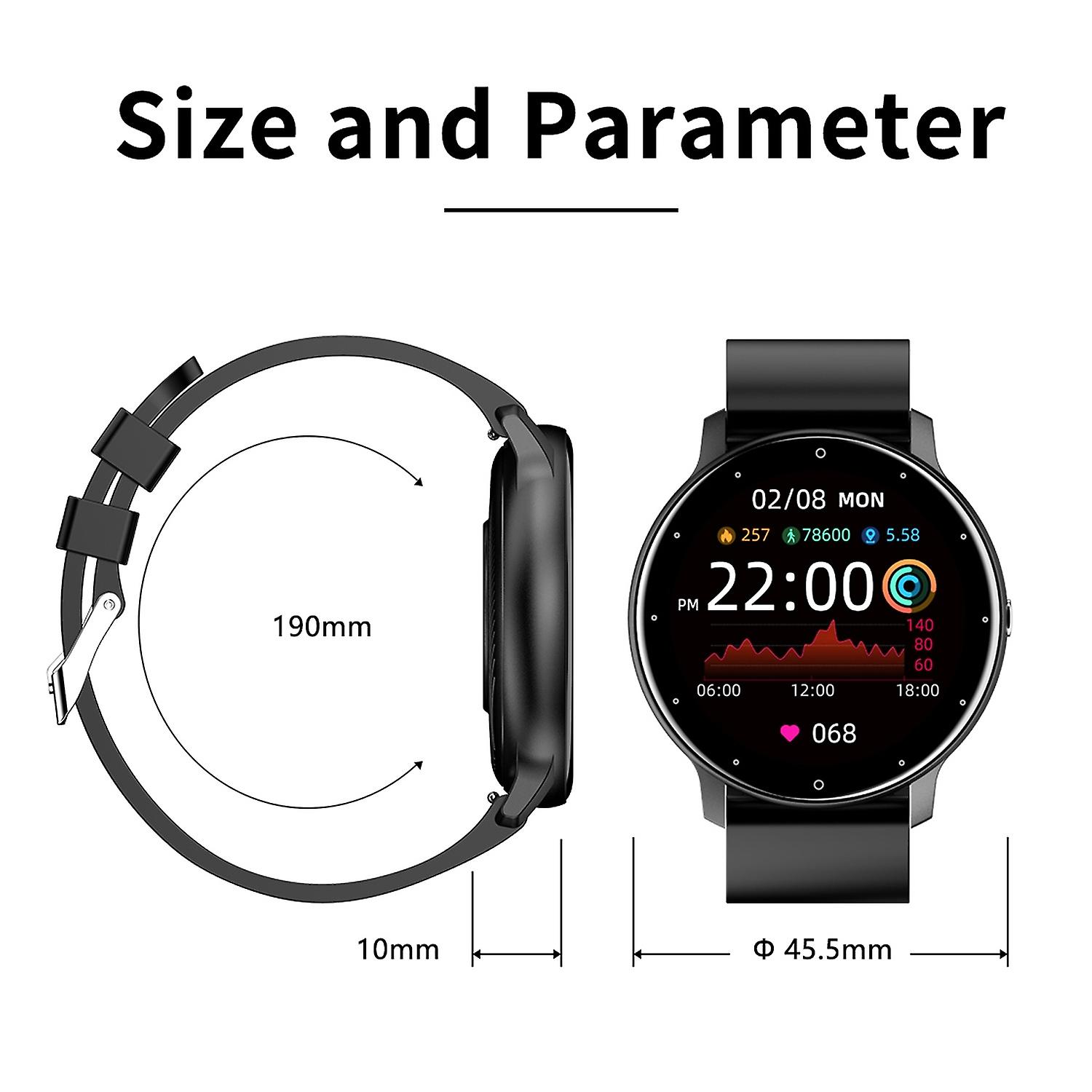 ZL02 1.28 inch Touch Screen IP67 Waterproof Smart Watch | Fruugo UK