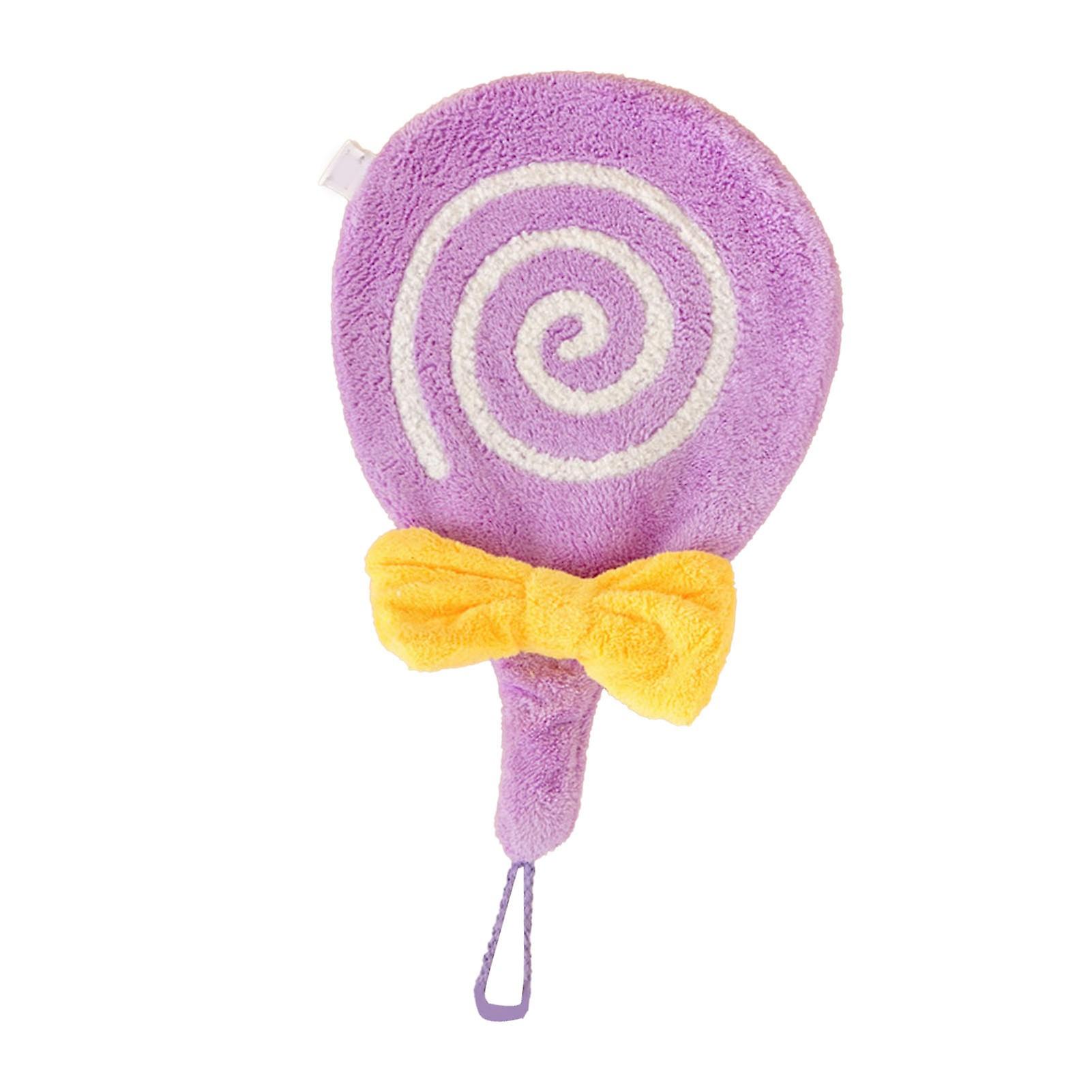 Cute Kids Hand Towel Thickened Soft Coral Velvet Absorbent Hand Towel with Hanging Loop for ...