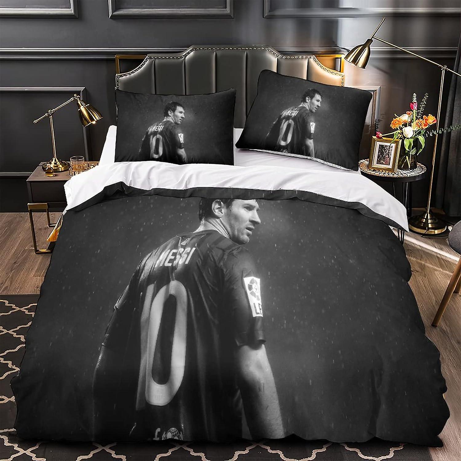 Lionel Messi 3D Print Bedding Set,Duvet Cover Set for Kids Boys ...