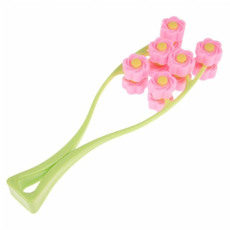 Flower type elastic facial massager face-lift massage roller slimming ...