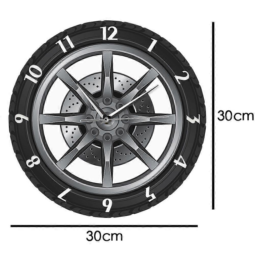 Tire Hanging Clock Garage Wall Clocks 3D Decorative Wall Clocks for Men ...
