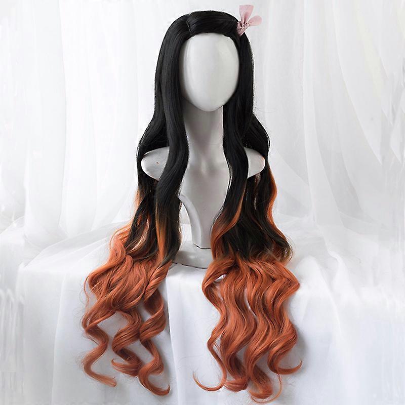 Anime Demon Slayer Kimetsu No Yaiba Nezuko Kamado Nezuko Cosplay Wig ...