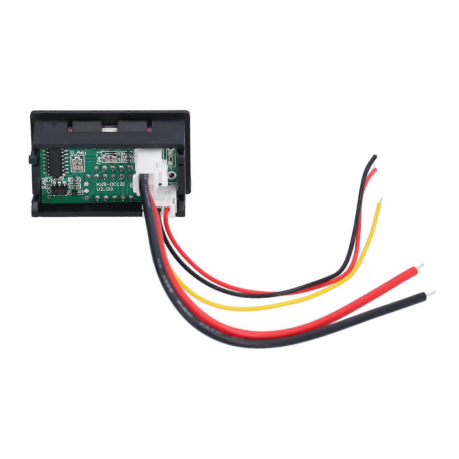 Digital Voltmeter Ammeter Dual LED Display Voltage Amperage Measurement ...