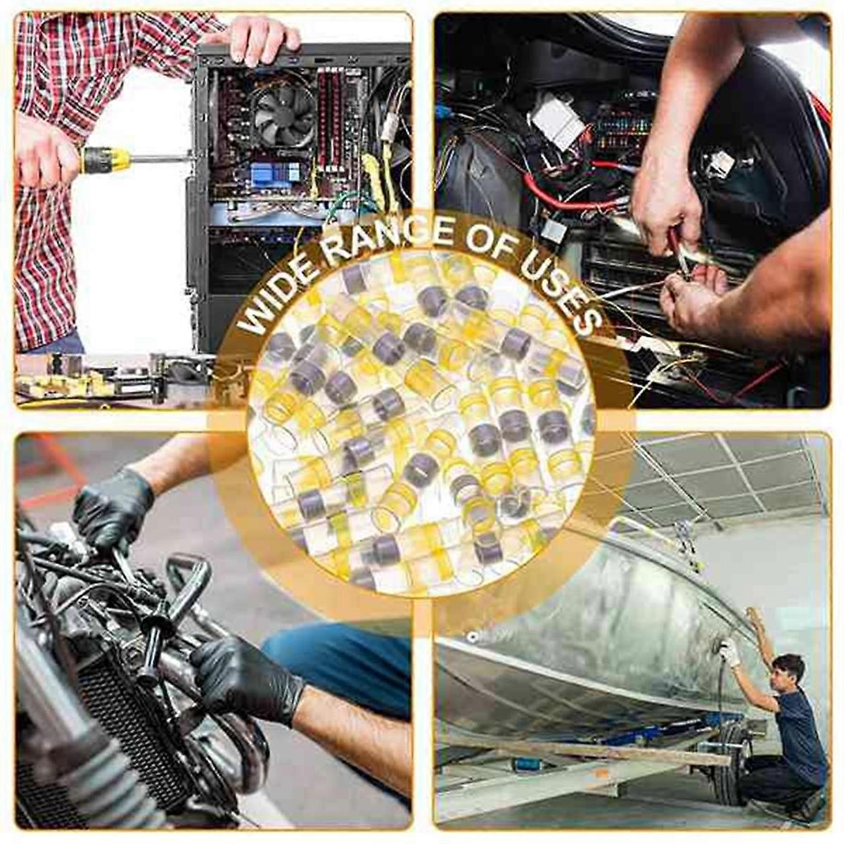 150Pcs 12-10 AWG Yellow Solder Seal Wire Connectors Solder Heat Shrink ...