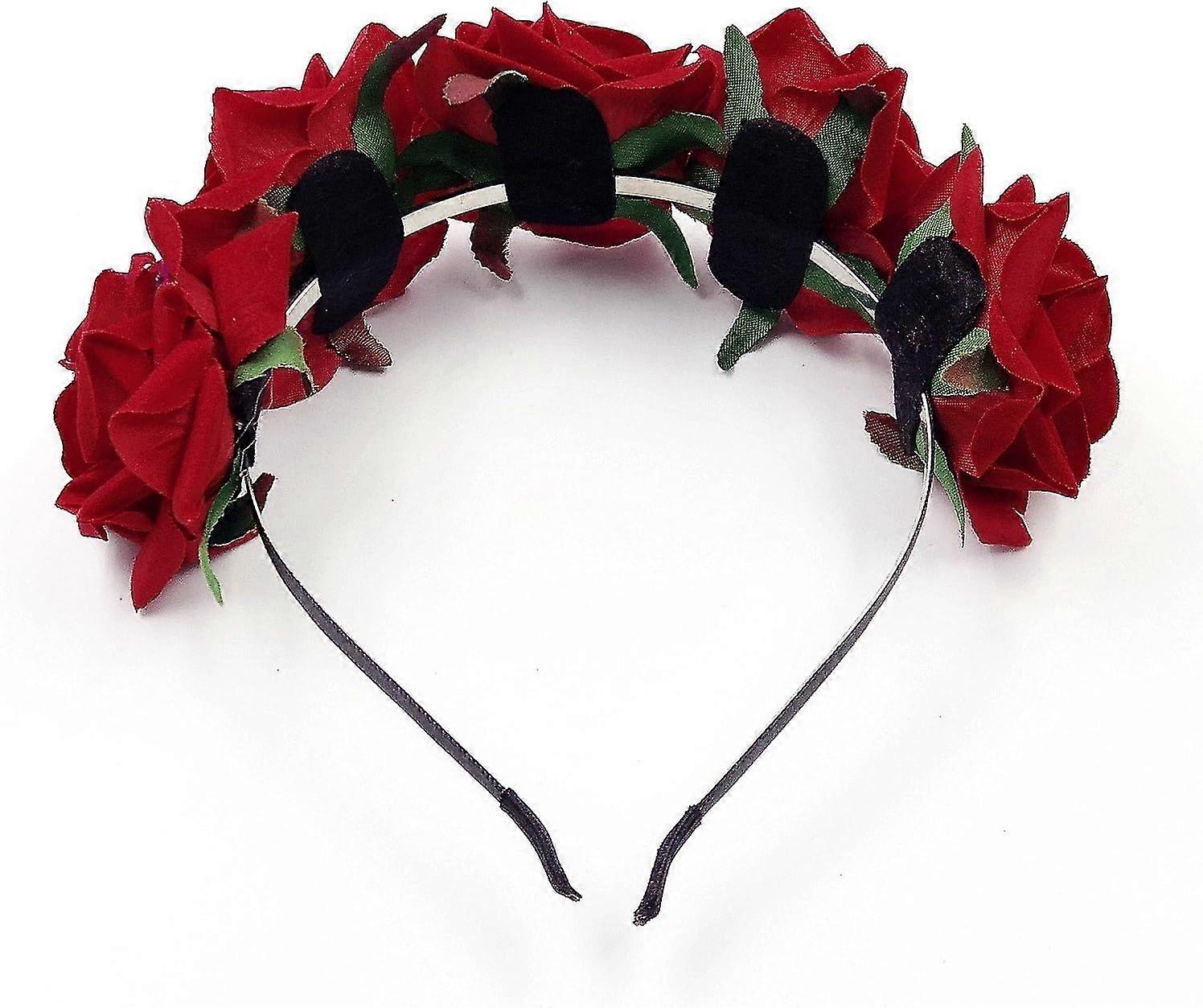 Rot Rose Ladies Girls Garland Flowers Flower Crown Wreath Tiara Flowers ...