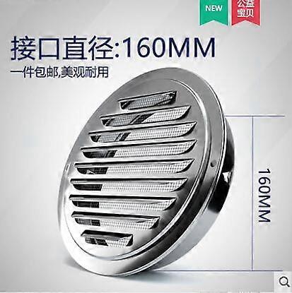 Stainless Steel Exterior Wall Air Outlet Vent Grille 70-200mm Round ...