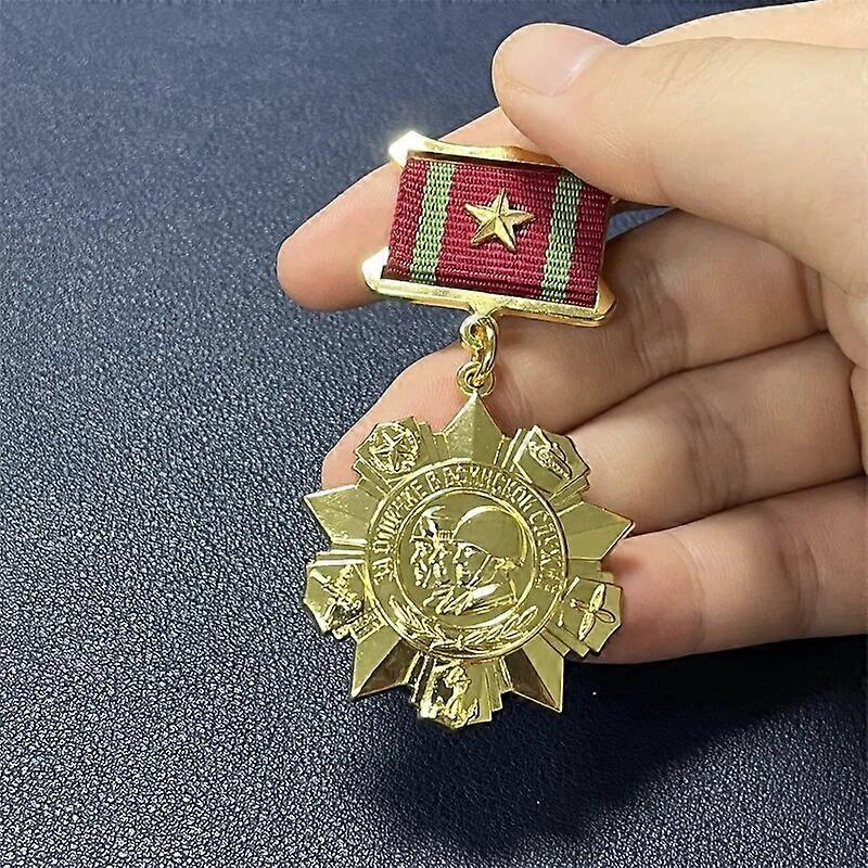 Soviet Excellent Service Medal Vintage Metal Badge CCCP Successful ...