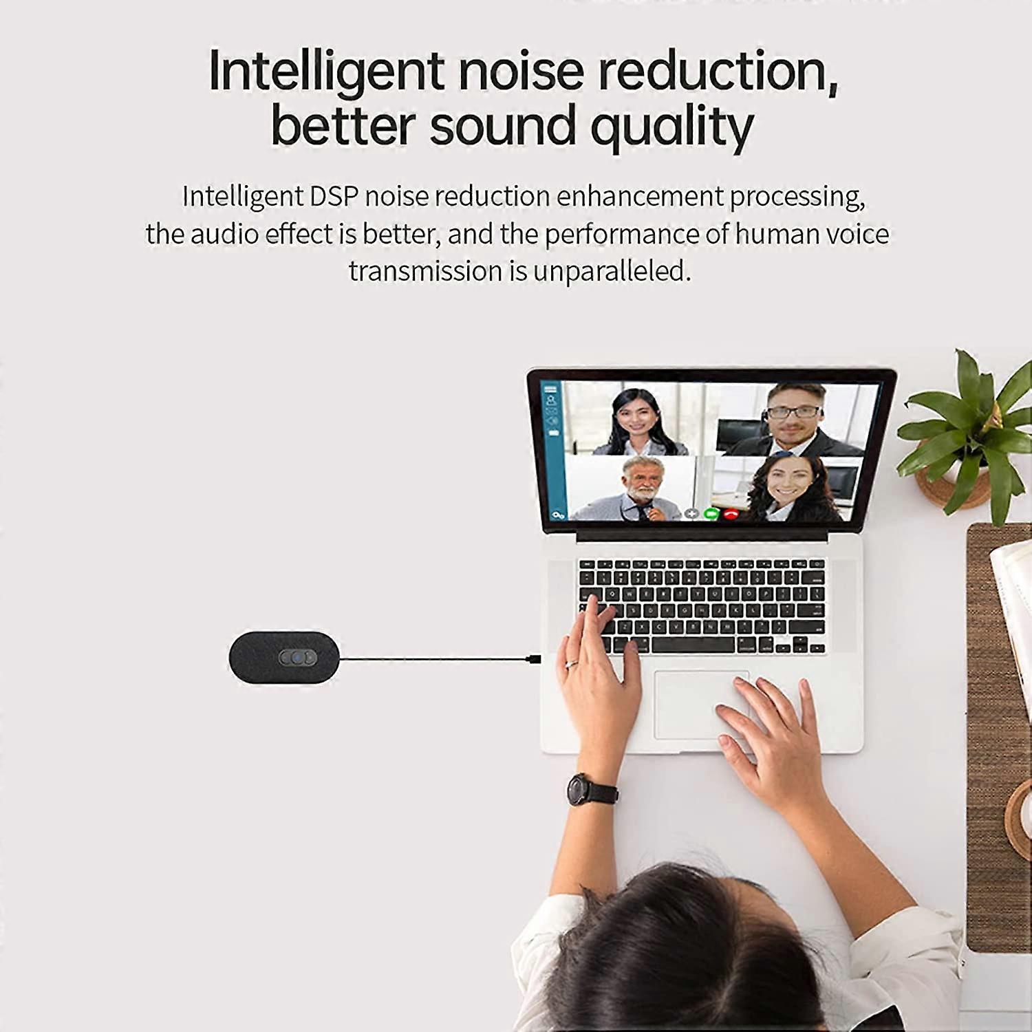 Portable USB Conference Microphone Speakerphone Built-in Hi-Fi Speaker ...