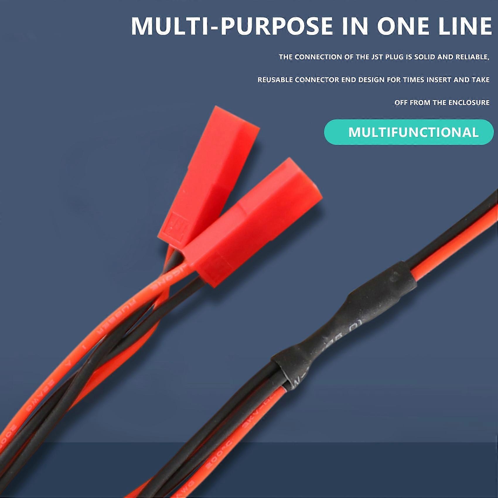 11PCS JST Plug Splitter JST Male Female Y Cable JST to JR Adapter for ...