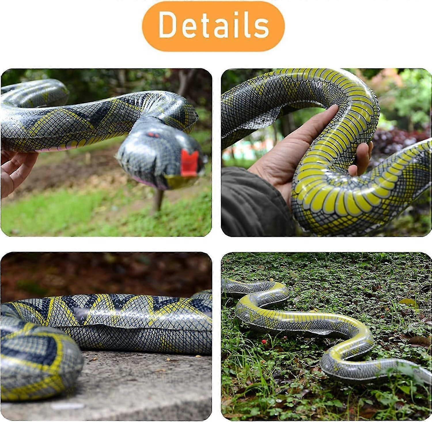 3pcs Floating Snakes For Pool, Inflatable False Snake For Pool To Keep ...