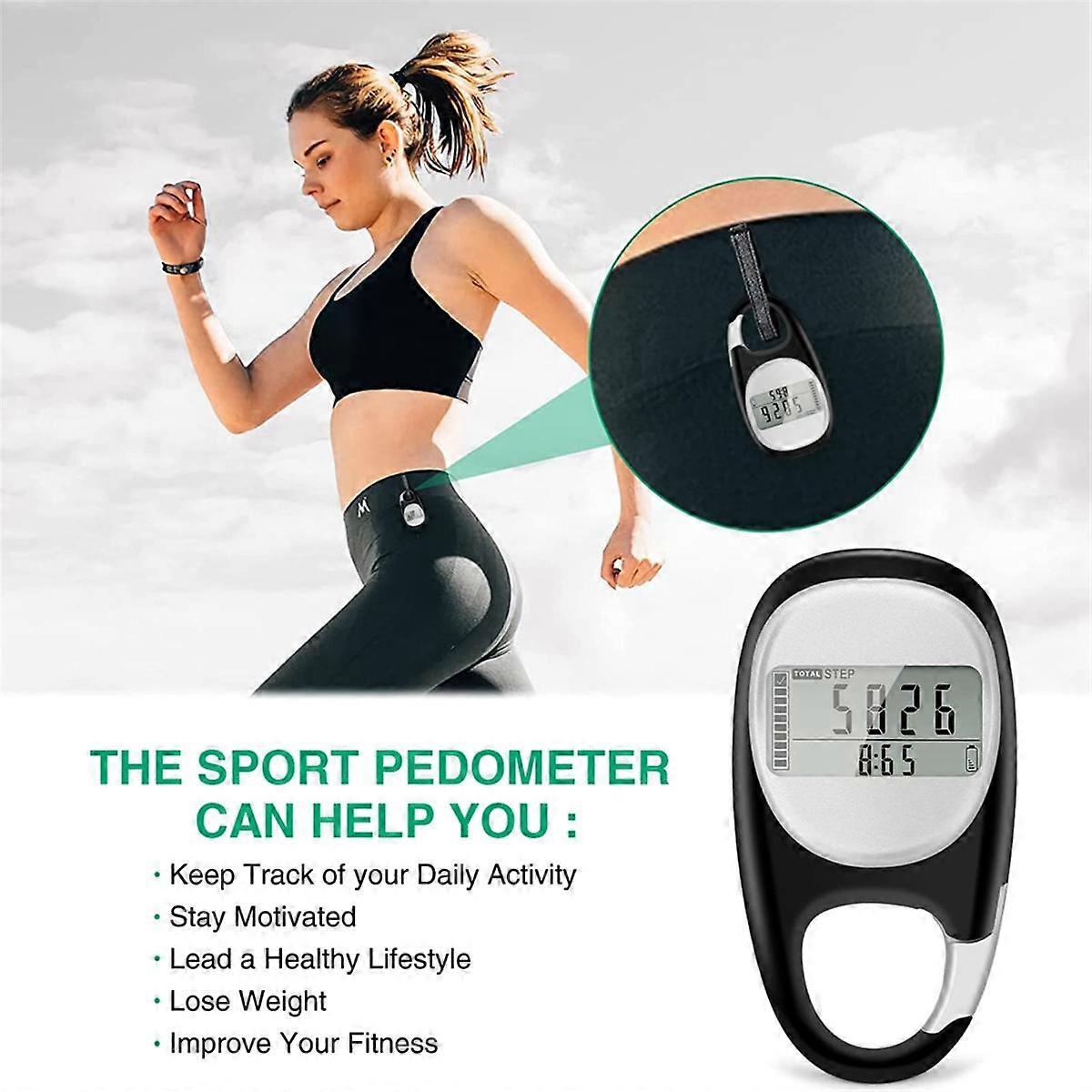 Pedometer for Walking, Portable Walking Pedometer 3D Step Counter ...