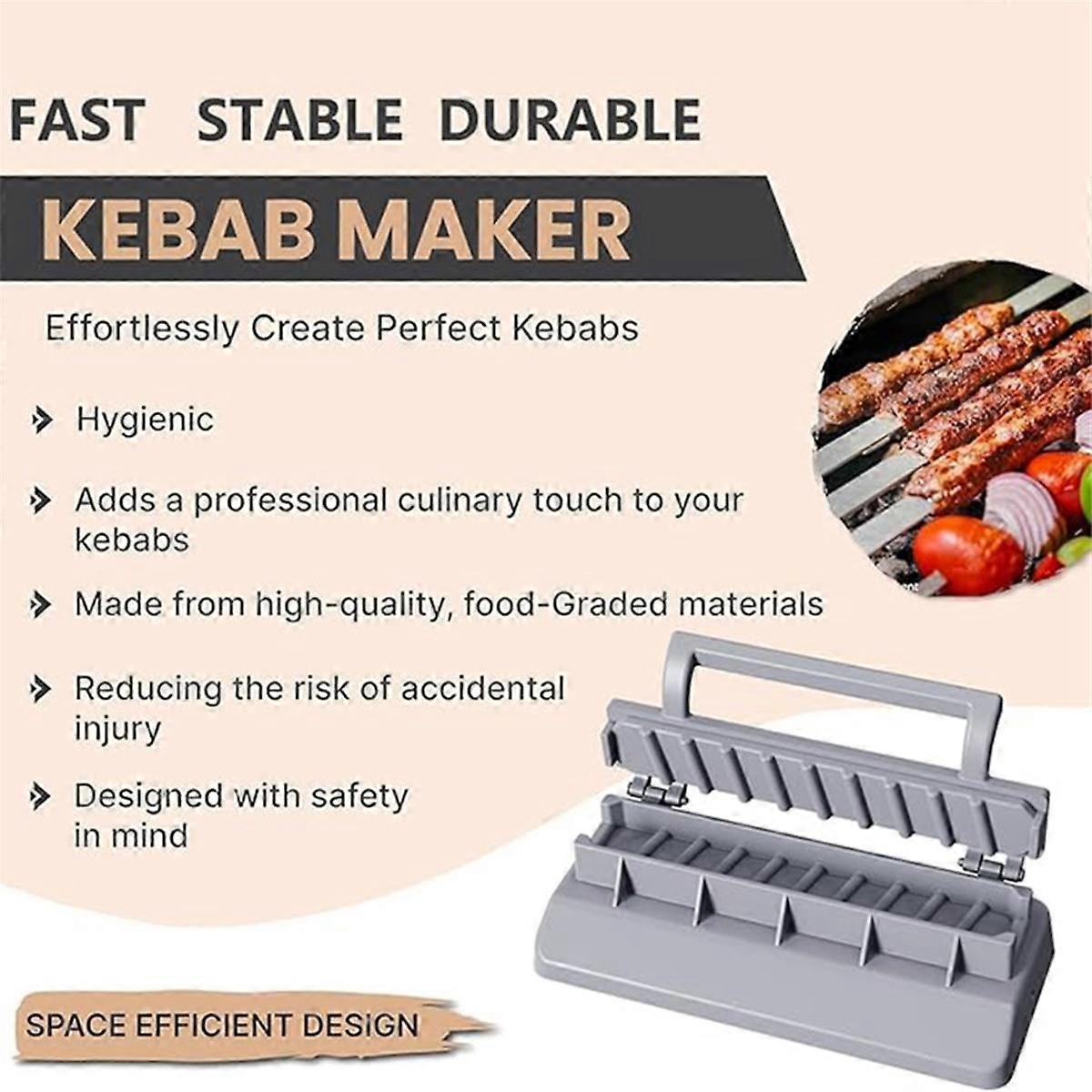 Large Kebab Maker Press, Gray Plastic Kabab, Manual Kabob Mould, Kabob ...