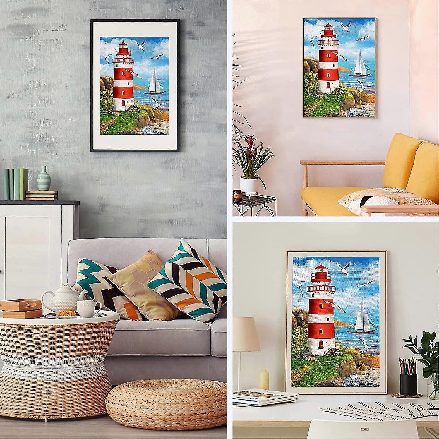 Lighthouse Diamond Painting Kits Adults(30x40cm),Diamond Art Kit ...