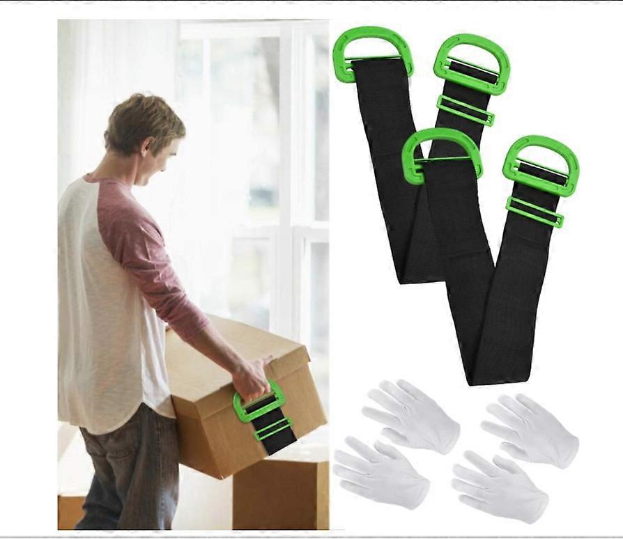 Black Moving and Lifting Straps for Furniture, Boxes, Building ...