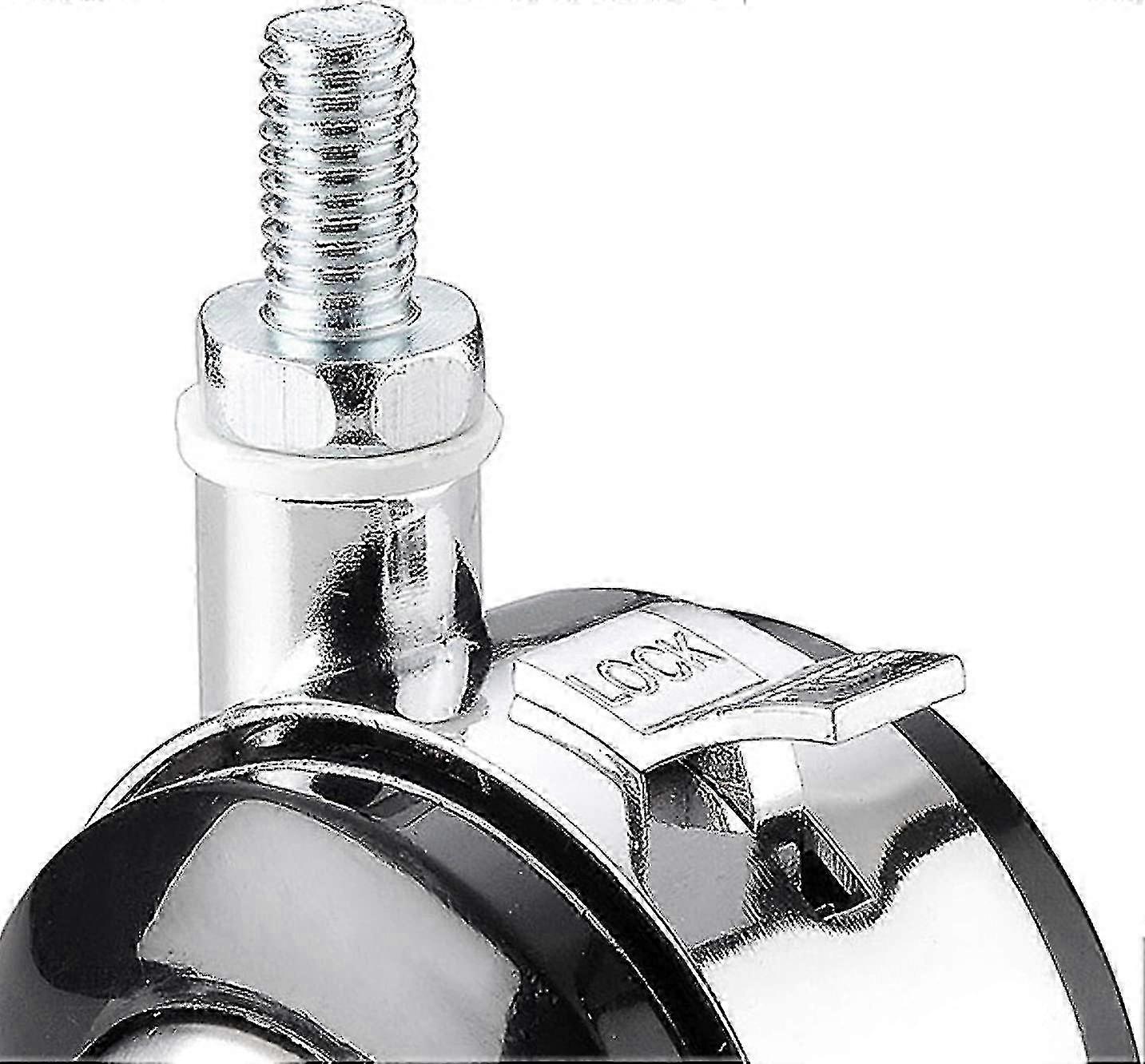 4 Pieces Swivel Castors For Furniture, M6 / M8 Chair Trolley Threaded ...
