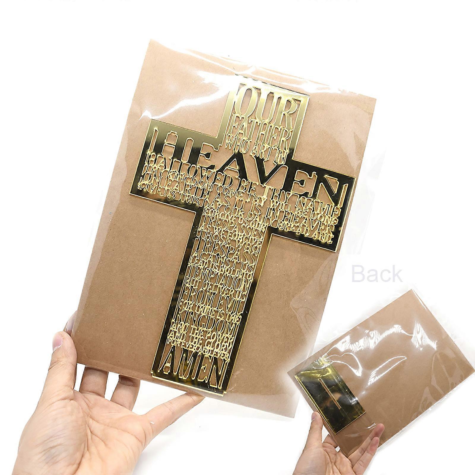 21cm Hollow Out Acrylic Scriptures Cross with Stand Jesus Christ ...