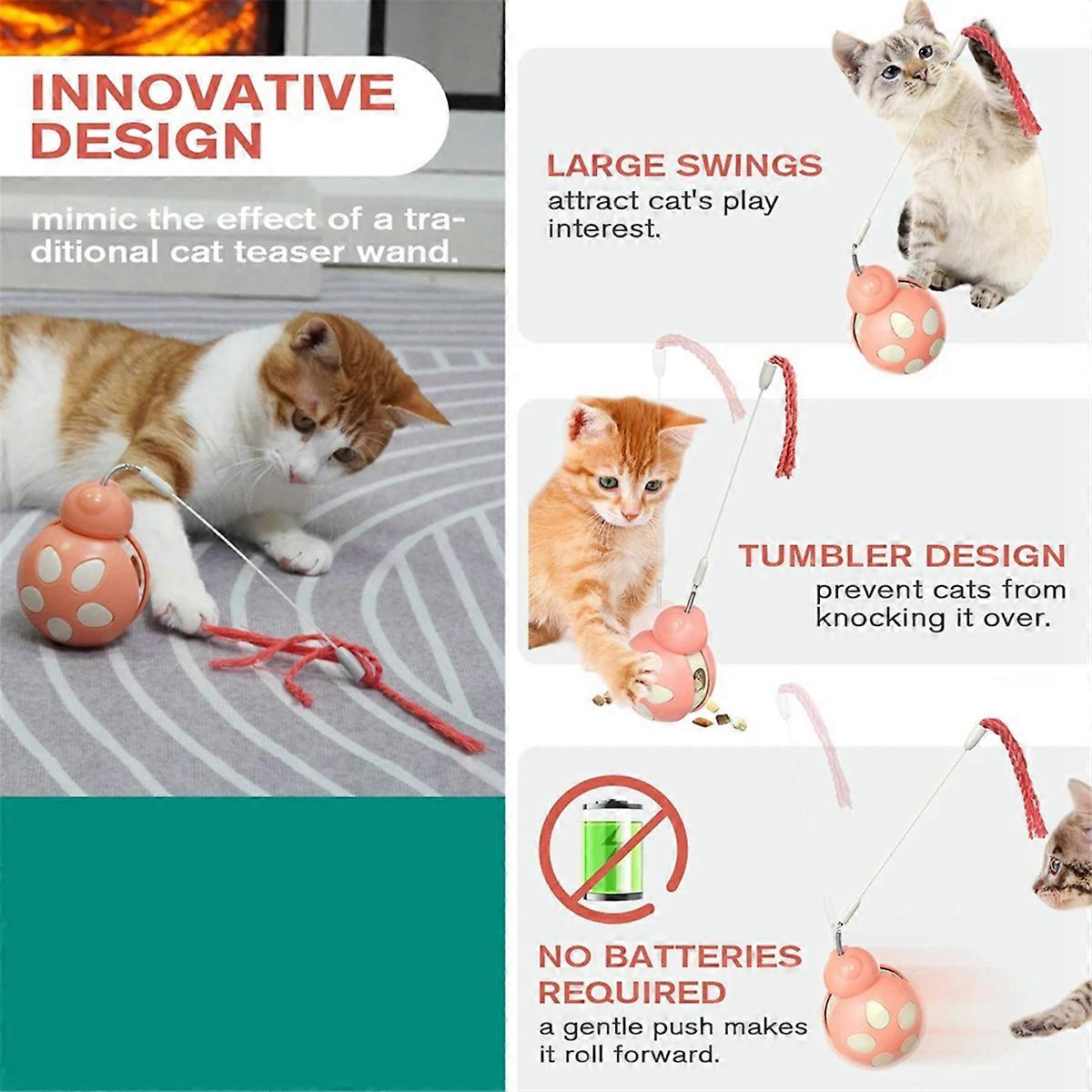Cat Ball Tumbler Interactive Educational Toys Pet Funnel Food Box Cat ...