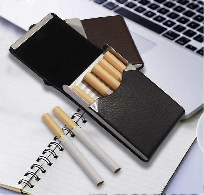 Pcs Metal Cigarette Case Pink Cigarette Box PU Leather Cigarette Holder ...
