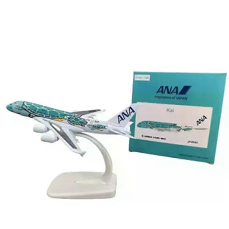 2025 New 14CM 1/500 Scale Airbus A380 Japan ANA Airlines Blue Turtle ...