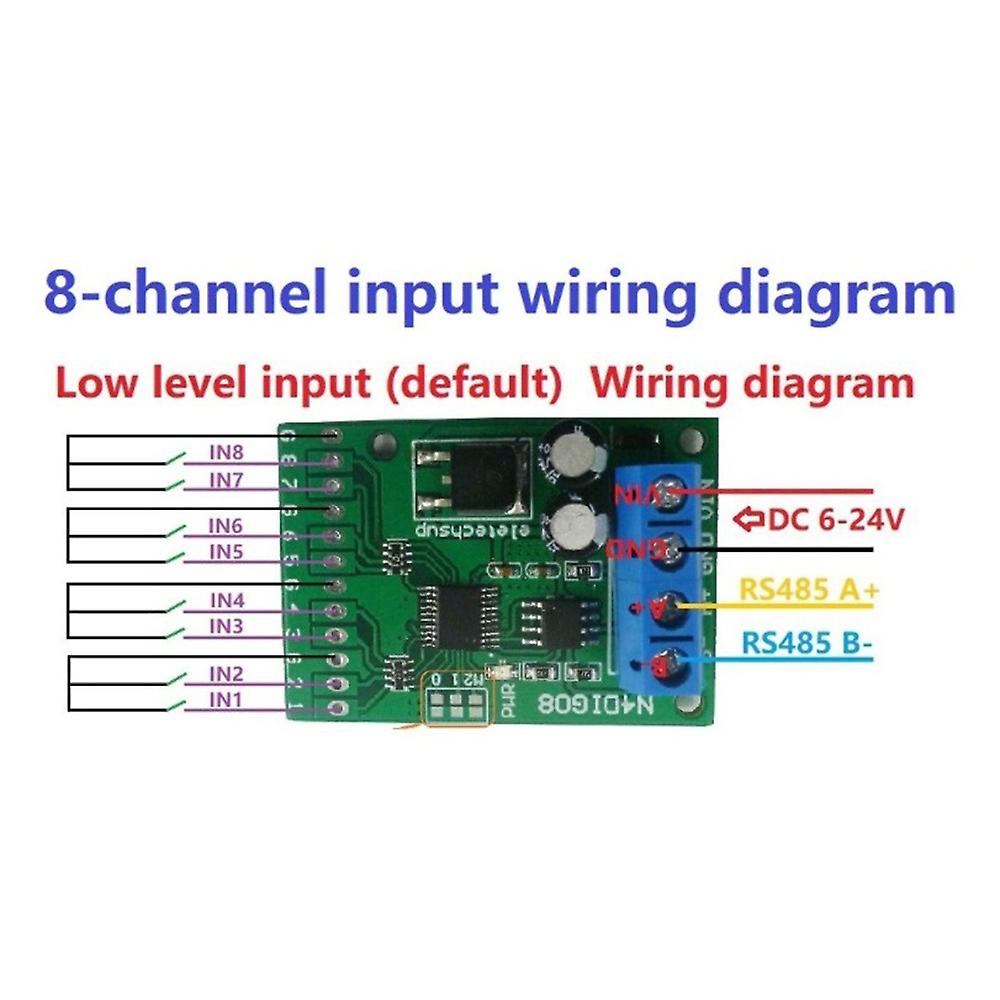 8ch Input/output Digital Switch Ttl Lvttl Cmos Rs485 Io Control Module Modbus Rtu Board For Plc ...