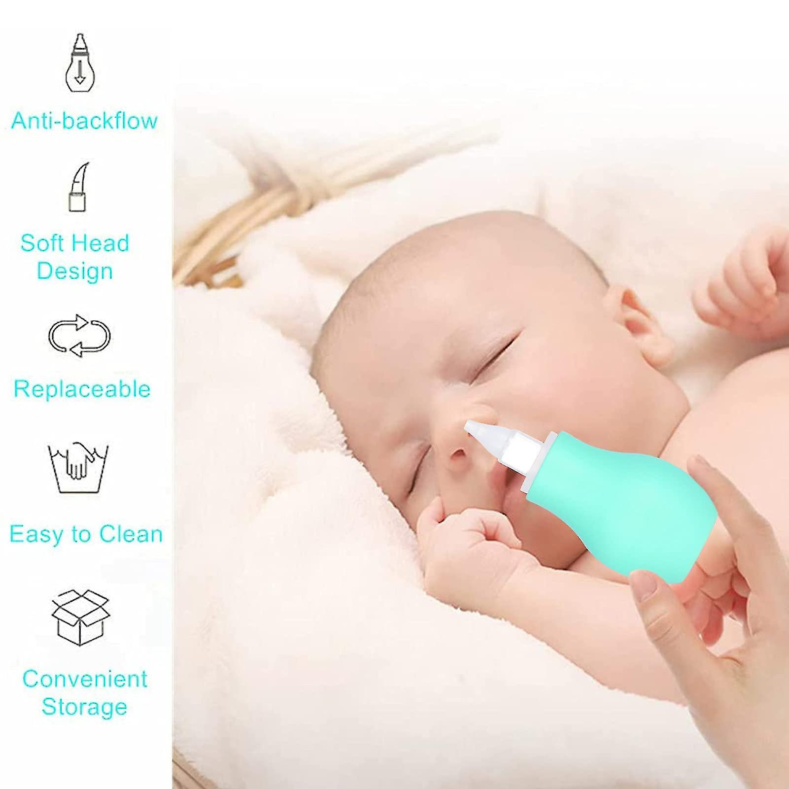 2 Packs Baby Nasal Aspirator, Nasal Aspirator Newborn, Baby Nose Sucker ...