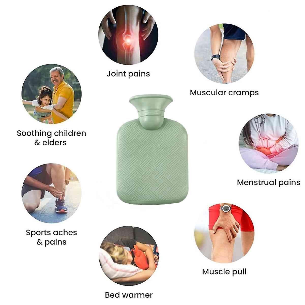 Classic Pvc Rubber Hot Water Bottle, Hot Compress, Pain Relief From ...