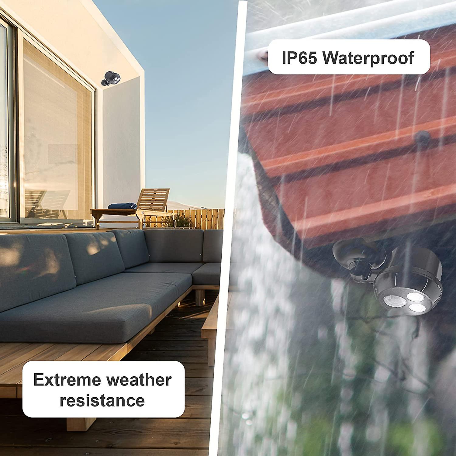 Outdoor Motion Sensor Light, Battery Operated LED Lighting, Wireless ...