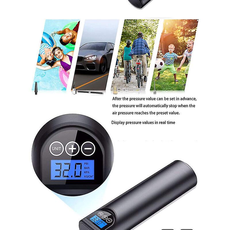 Mini Rechargeable Pneumatic Compressor 150PSI / Min Digital Electric ...