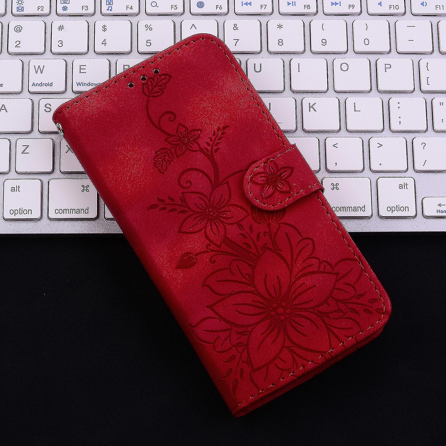 Case For Oppo Reno 10 5g Embossed Lily Flip Wallet Premium Pu Leather ...
