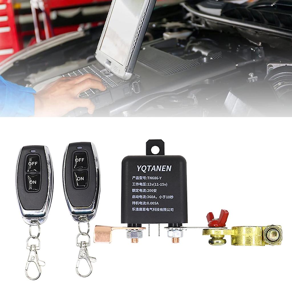 12V Remote Battery Disconnect Switch Anti Theft Battery Switch Remote ...