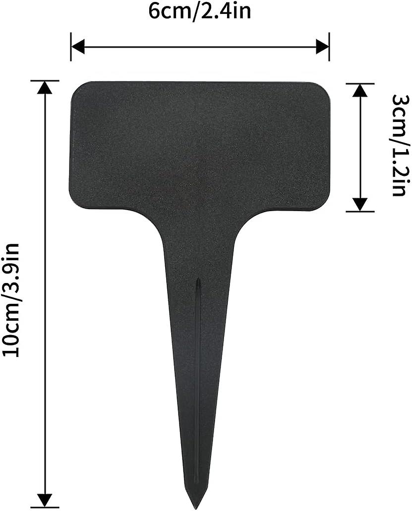 100 Thick Plastic Plant Tags for Outdoor Weatherproof Black for Writing ...