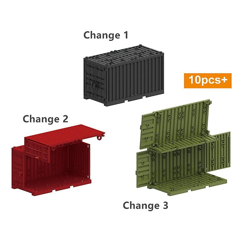 Moc Military Container Blocks Bricks Box For Boys Ww2 War Base ...