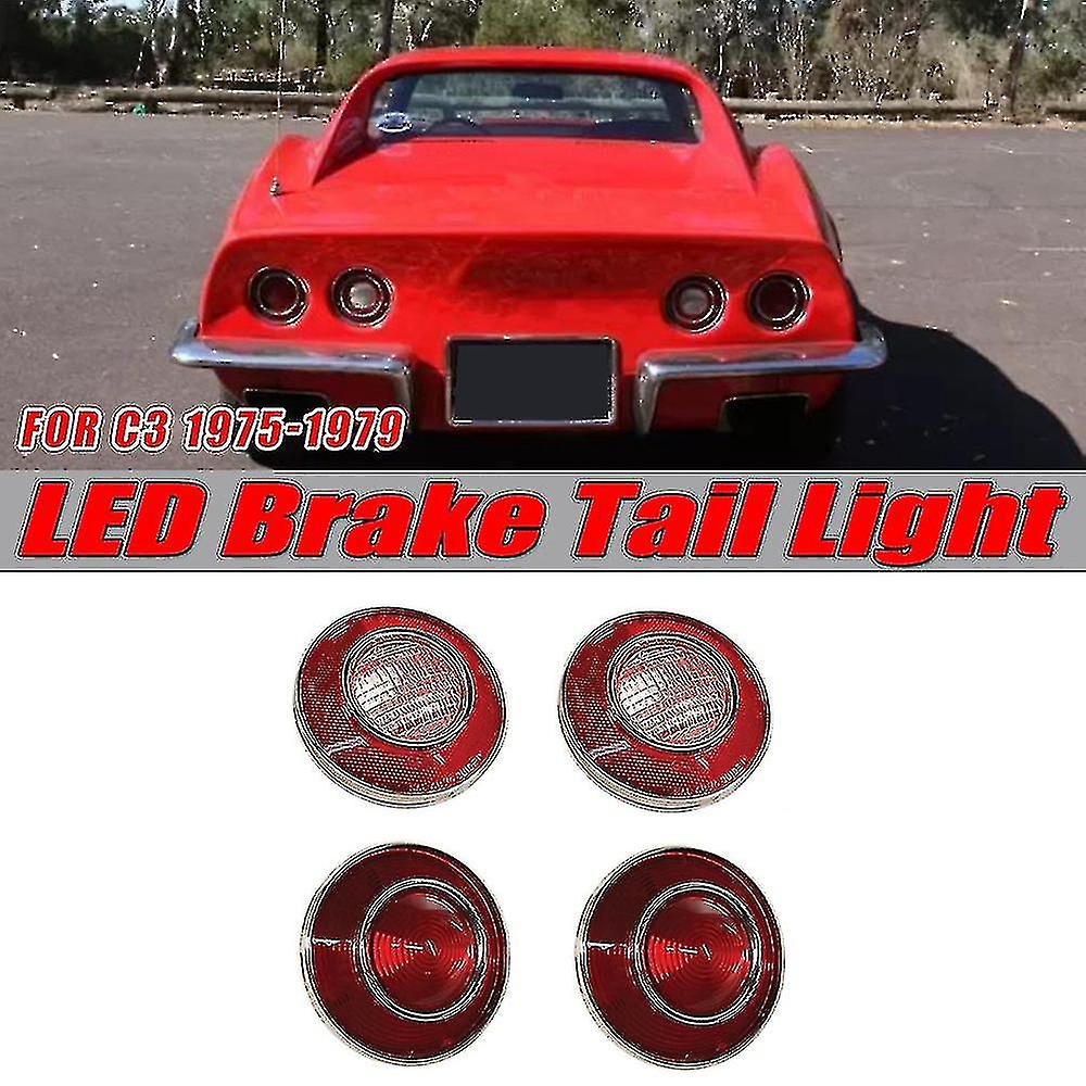 4Pcs Car Tail Lights And Backup Lights For Corvette C3 1975 - 1979 ...