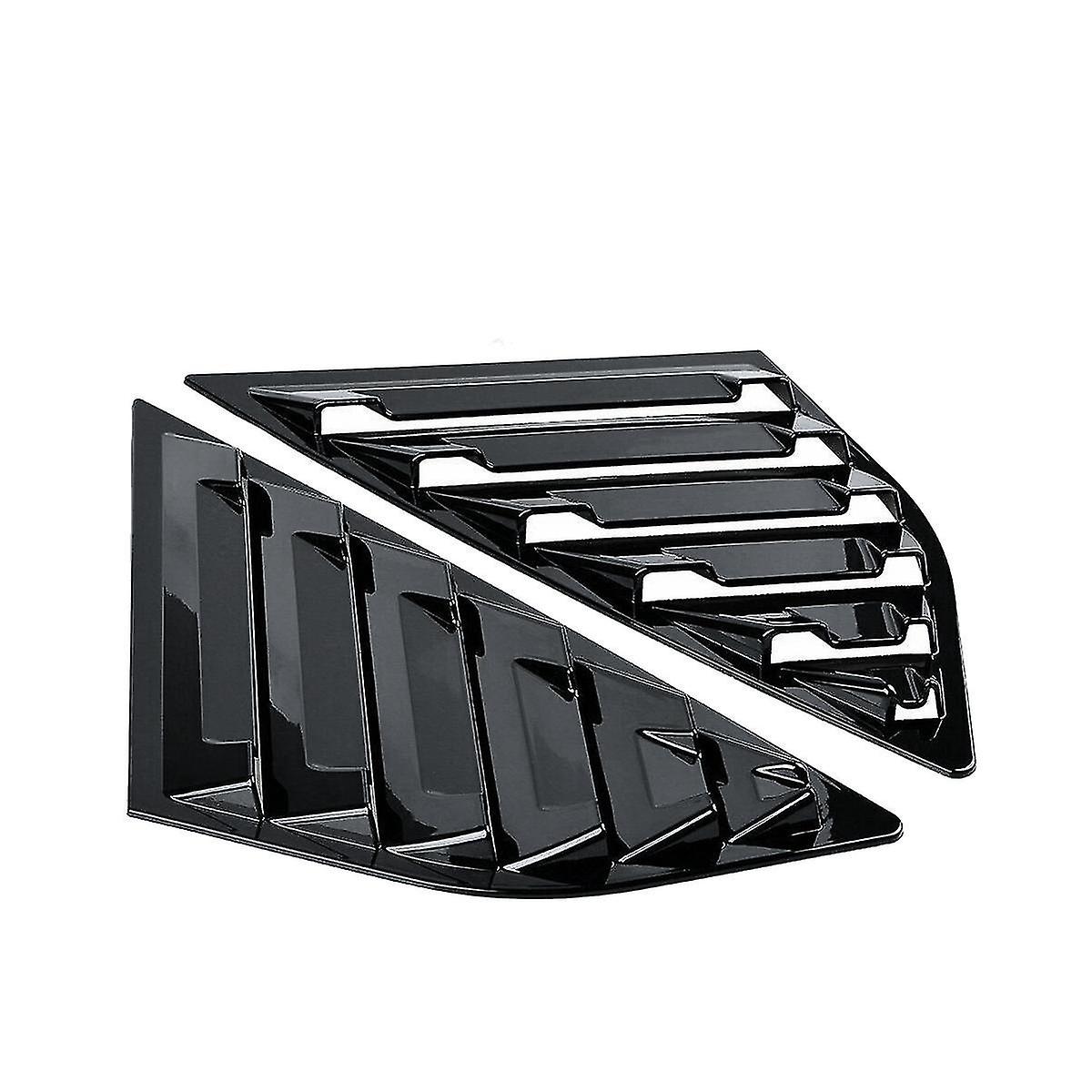 Glossy Black Rear Side Vent Quarter Window Louver Shutter Cover for ...