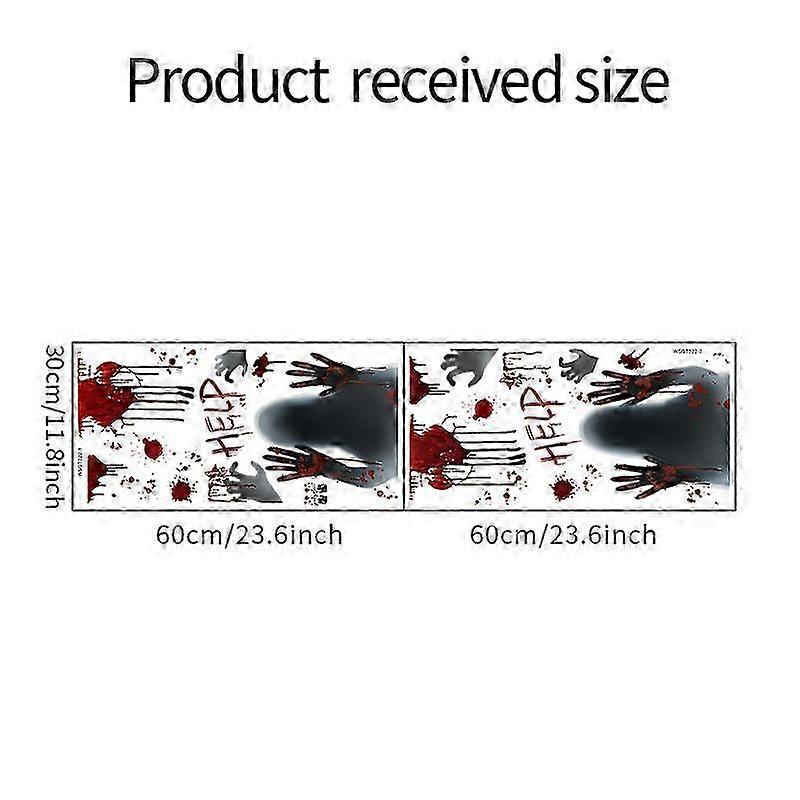 Halloween Window Stickers Bloody Hands Scary Halloween Window Clings ...