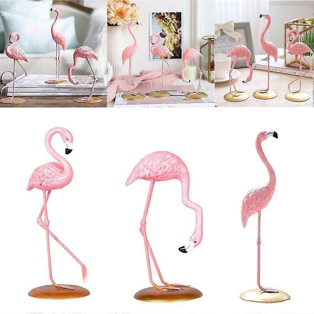 Cute Resin Pink Flamingo Ornament Tabletop Decoration Living Room ...