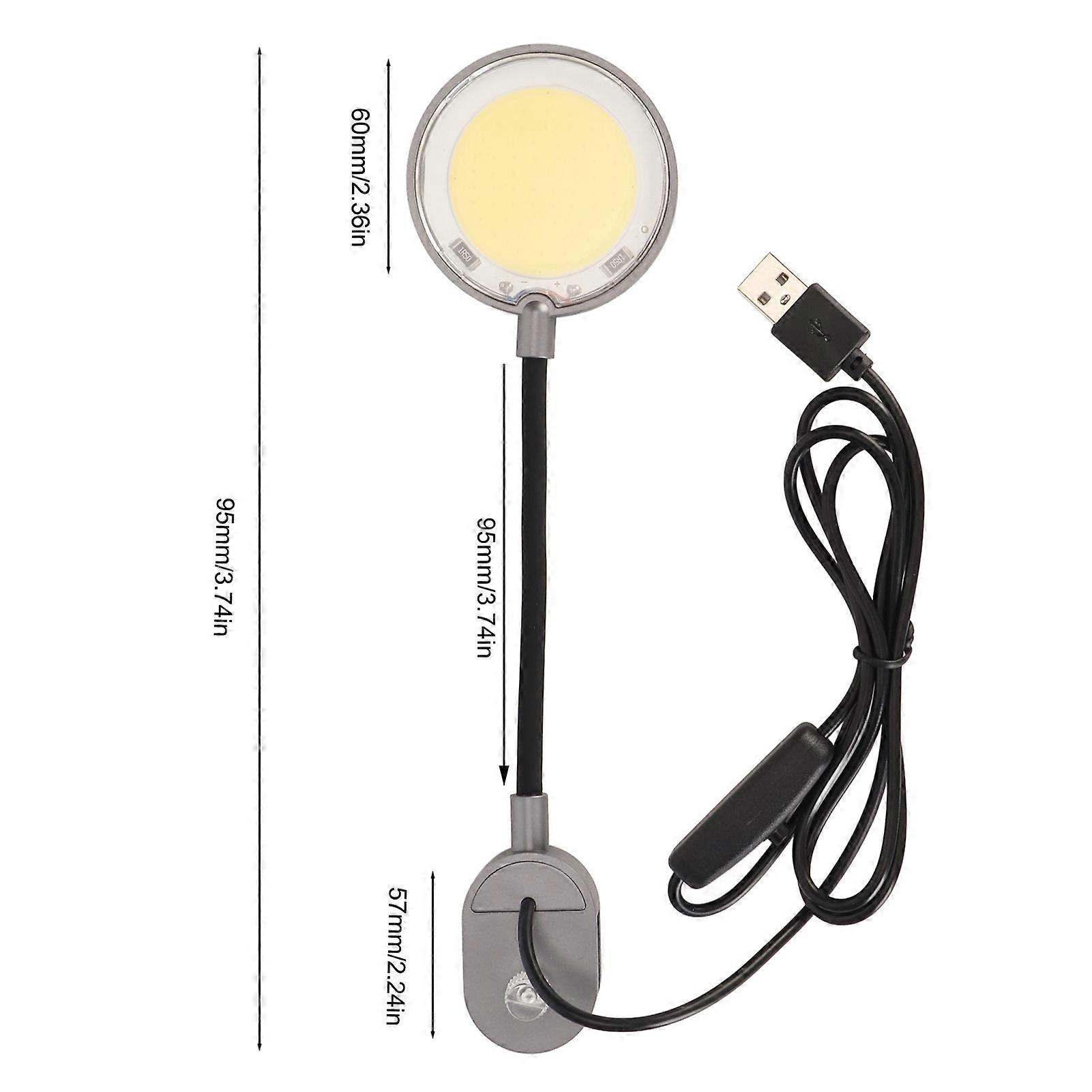 Fish Tank Clip On Light Waterproof USB 360 Degree Gooseneck COB ...