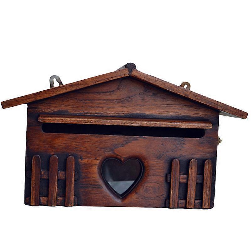 Retro Wooden Post Box Exquisite Mailbox Outdoor Rainproof Suggestion ...