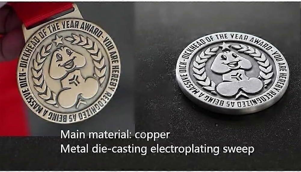 5pcs Hilarious Dickhead of The Year Challenge Coin Dickhead Year Award ...