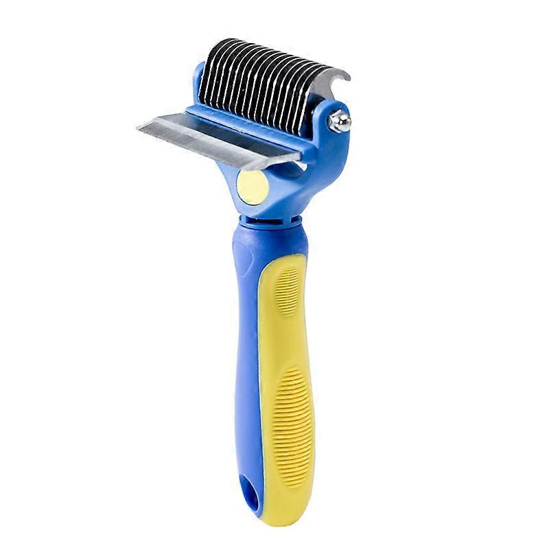 Pet Grooming Brush 2in1 Undercoat Rake Deshedding Tool for Dogs Cats ...