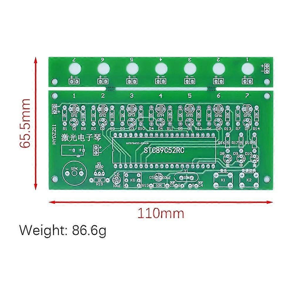 DIY Kit C51 MCU Laser Harp Kit String DIY Keyboard Kit Electronic Parts ...