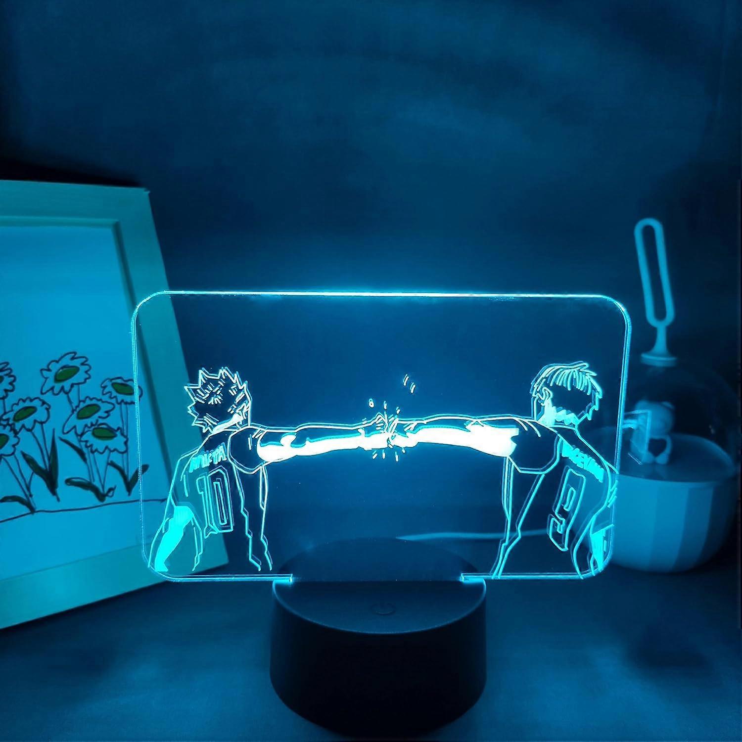 Anime Figure 3D Led Night Light RGB Gift Bed Living Room Table Home ...