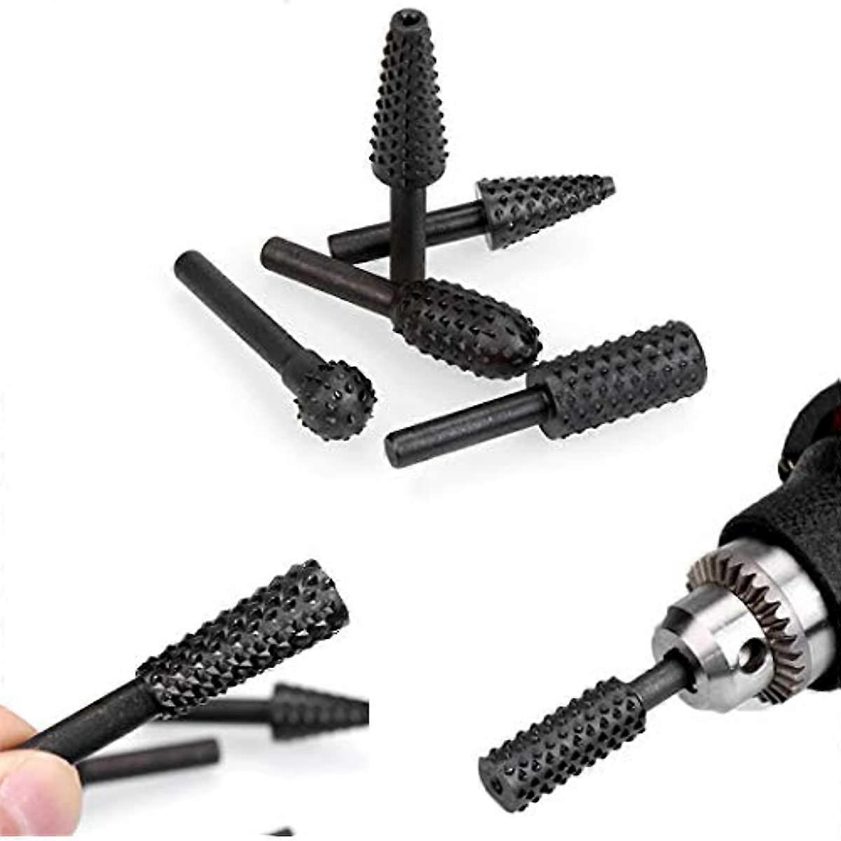 1/4" 6mm Rotary Burr Set Power Tools Wood Grinding Engraving Carving ...