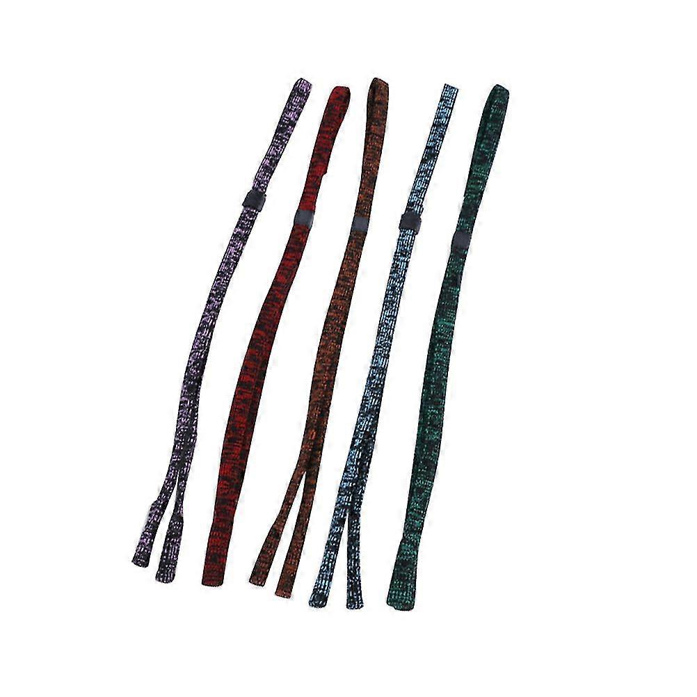 5pcs Adjustable Sports Eyeglass Strap Non-slip Elastic Eyewear Retainer ...