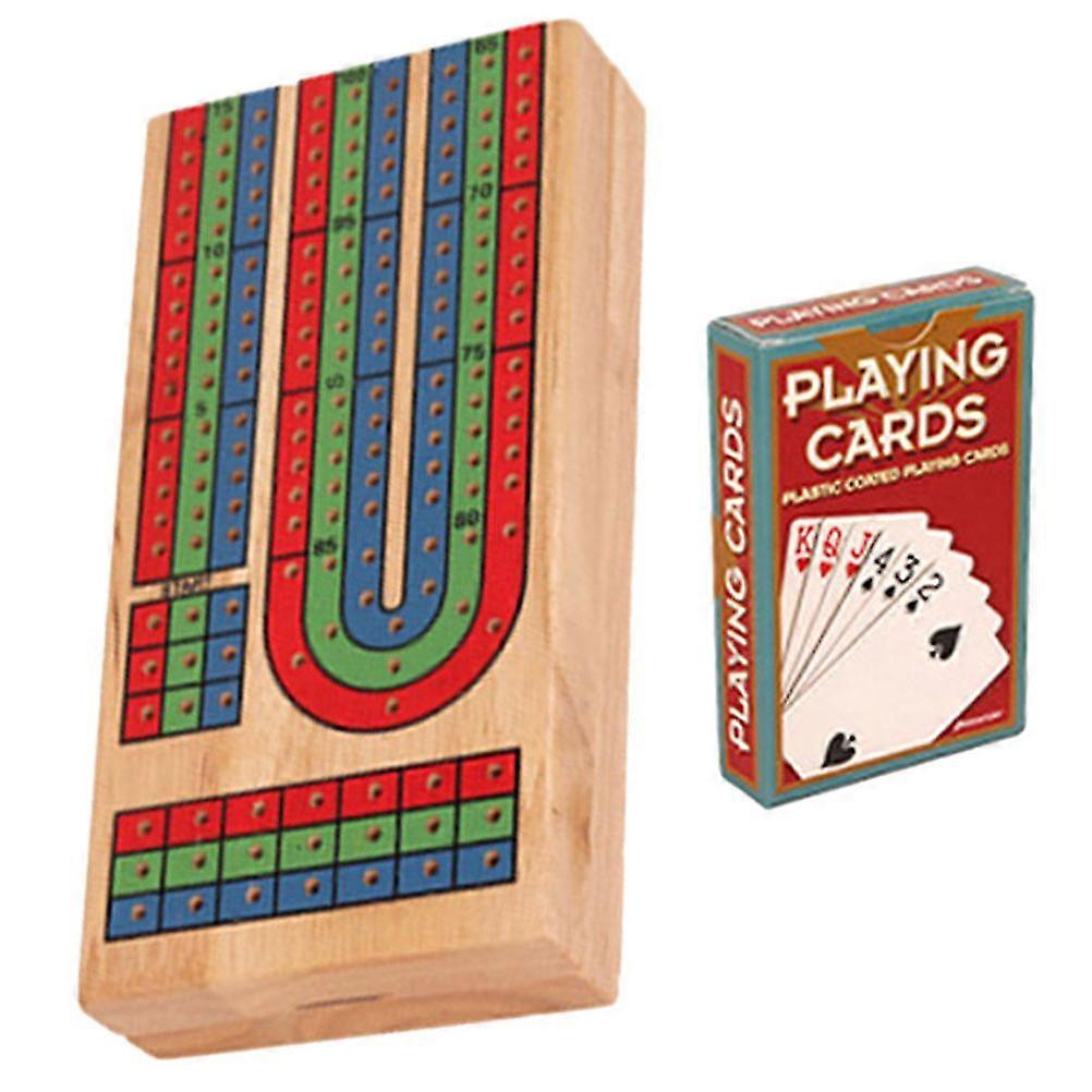 1 Set Cribbage Board Table Game Solid Wood Party Board Game Board ...